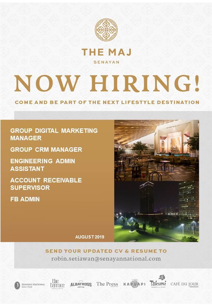The Maj Senayan - HHRMA Hotel Job Vacancy Indonesia